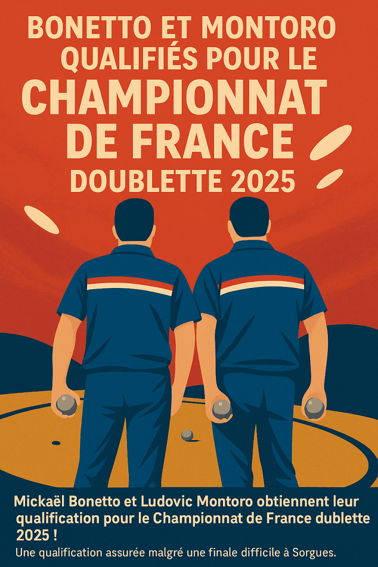 Une qualification Championnat de France doublette pour Bonetto